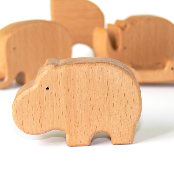 Baby Hippo Wooden Toy | Eco friendly handmade wooden toys by Botanica Works